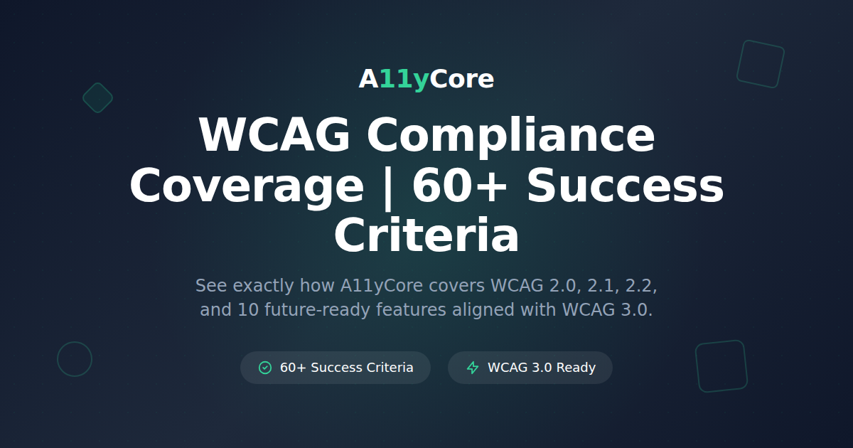 WCAG Guidelines Explained • A11yCore